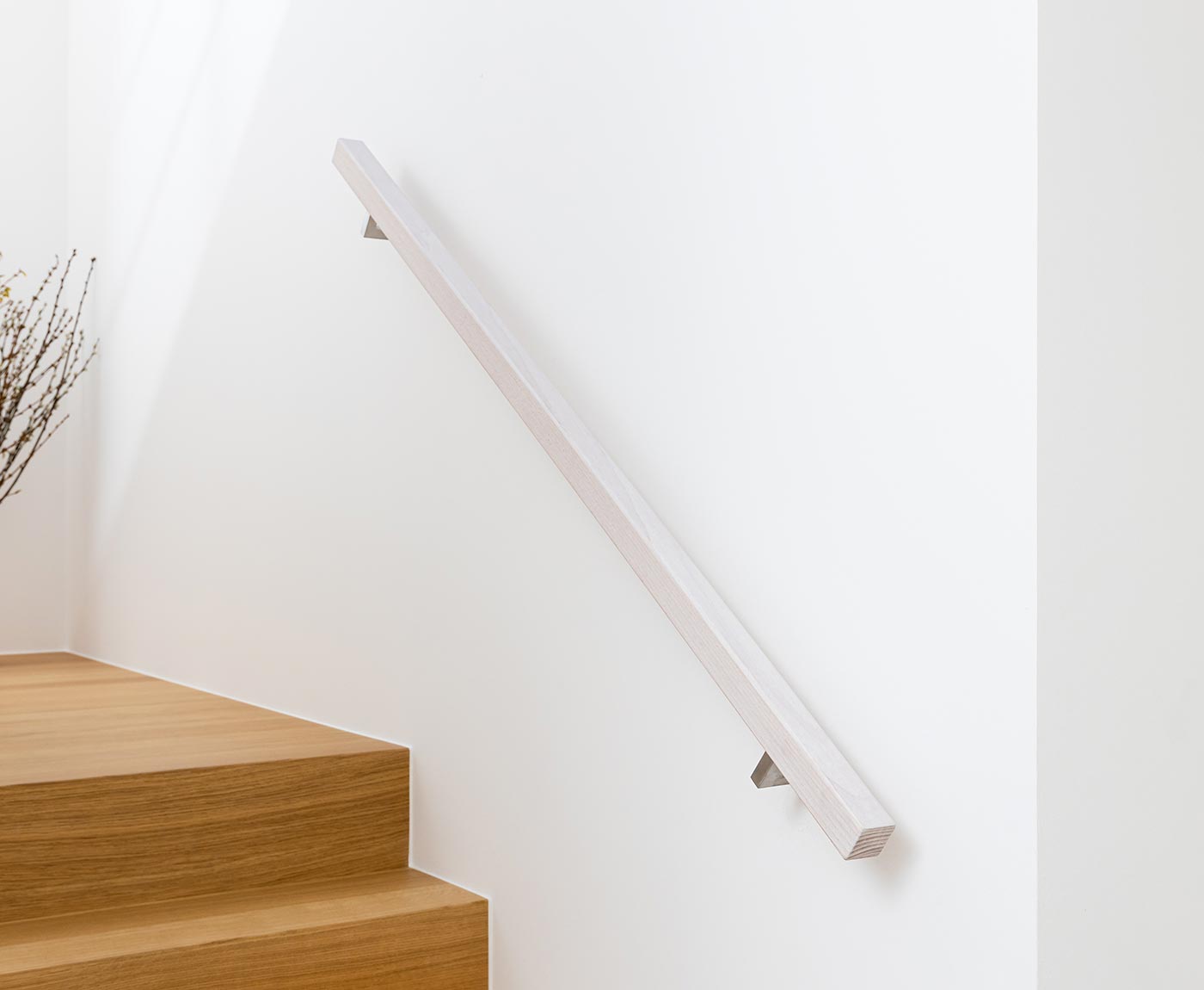 Handlauf Weiß Quadrat aus Massivholz | Aboutwood - Aboutwood