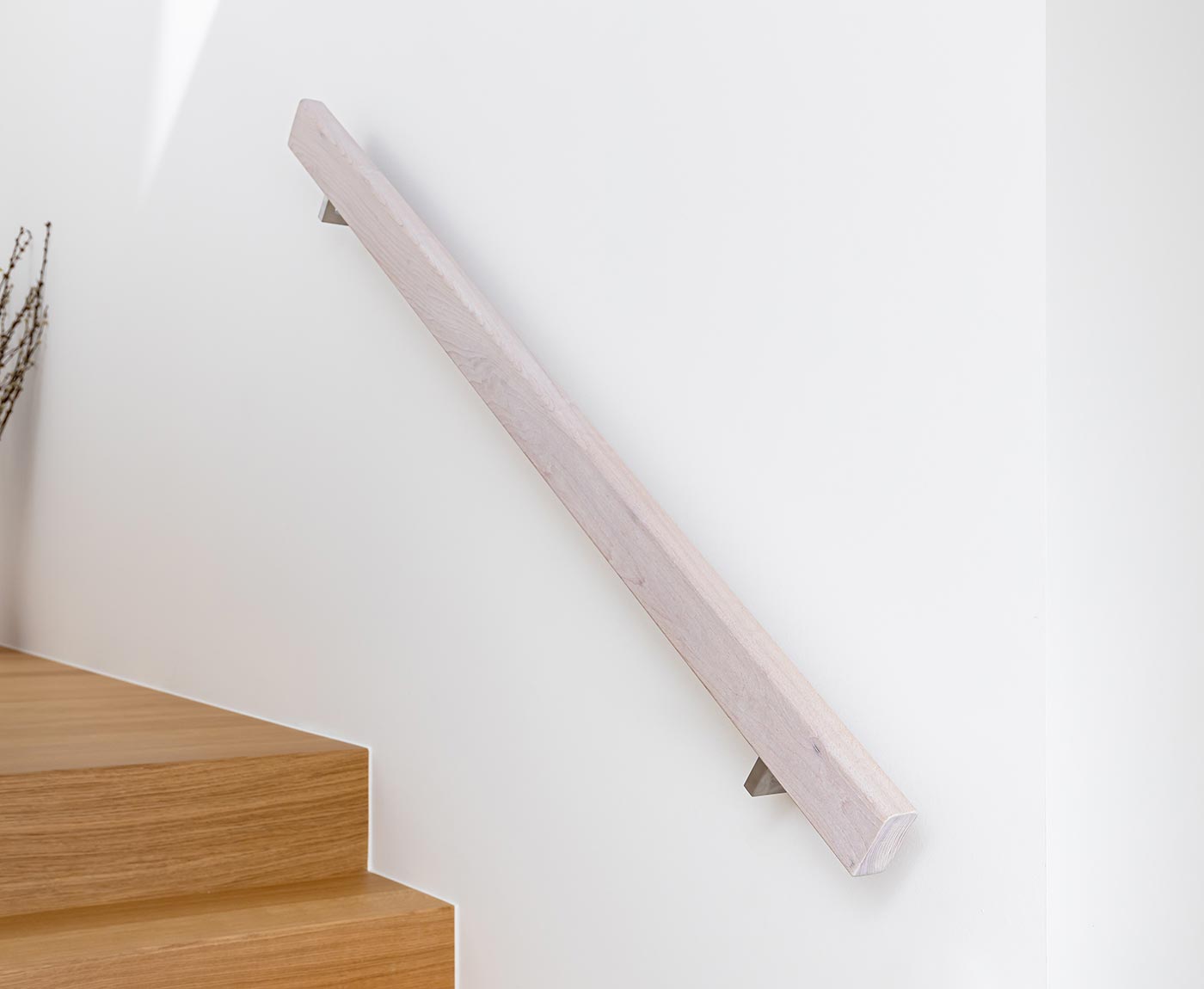 Handlauf Weiß Rechteck aus Massivholz | Aboutwood - Aboutwood